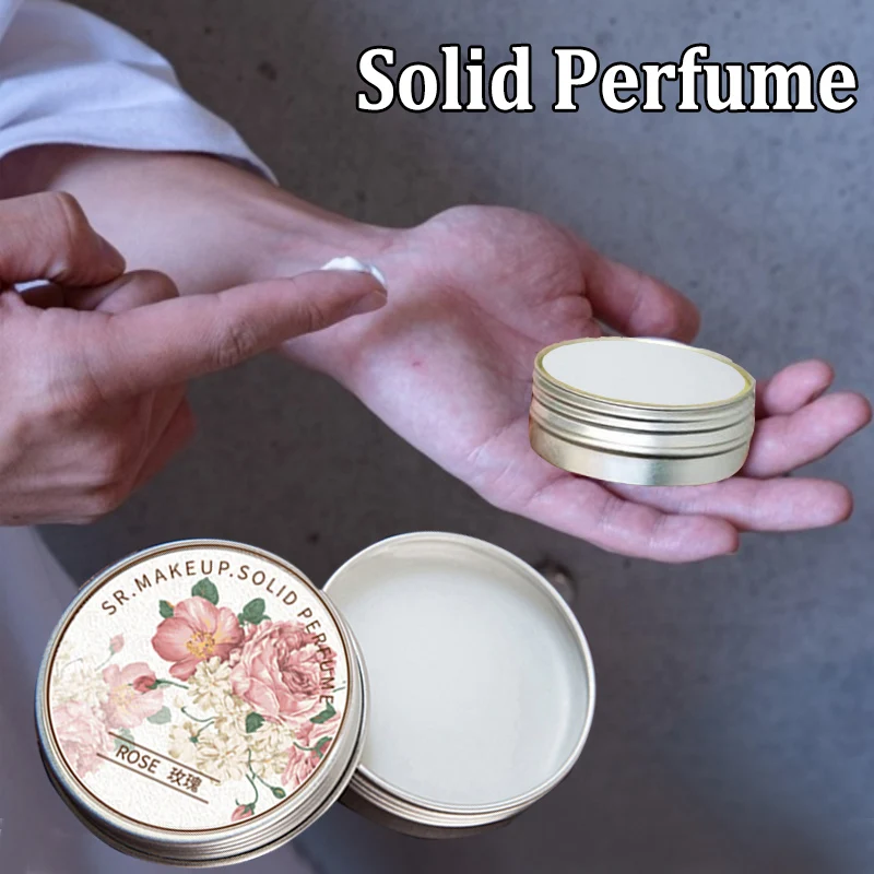 Women Solid Perfume Portable Solid Balm Long-lasting Fragrances Fresh and Elegant Female Solid ...