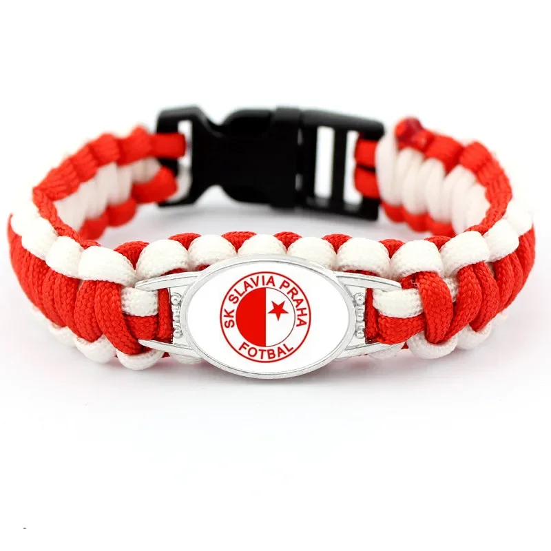 Czech-Republic-SK-Slavia-Praha-Fotbal-Charms-Paracord-Bracelet-550-Rope ...