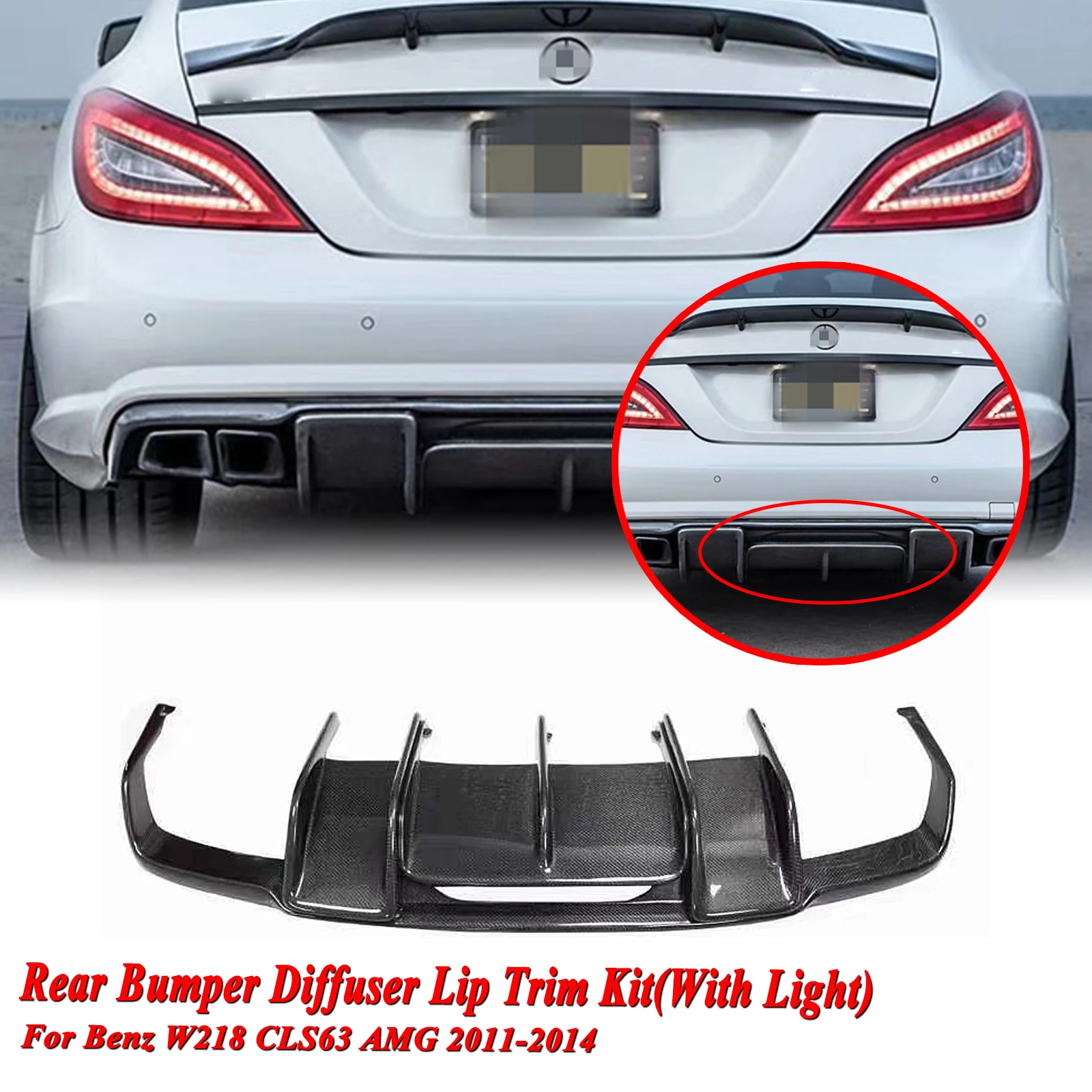 Rear-Bumper-Diffuser-Lip-For-Mercedes-Benz-W218-CLS-Class-CLS550-CLS63 ...