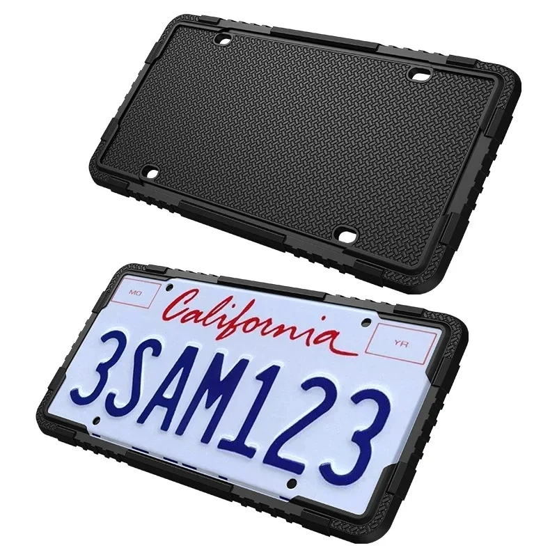 2pcs Silicone Car License Plate Frame Multi-color American Standard Car ...
