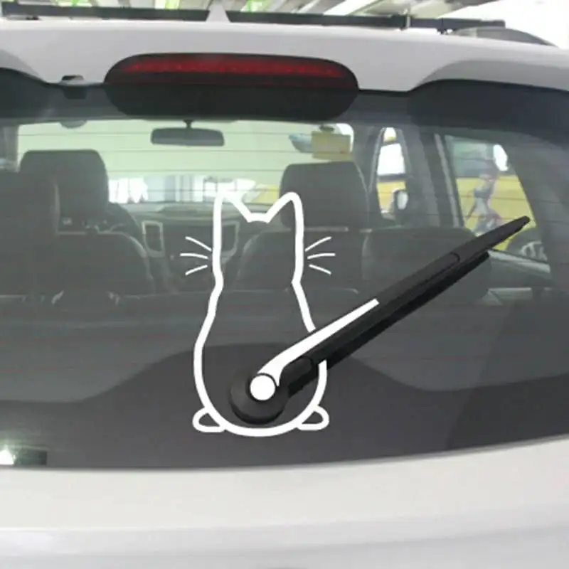 Wiper-Back-Shadow-Cat-Rear-Glass-Sticker-Wiper-Sticker-Reflective ...