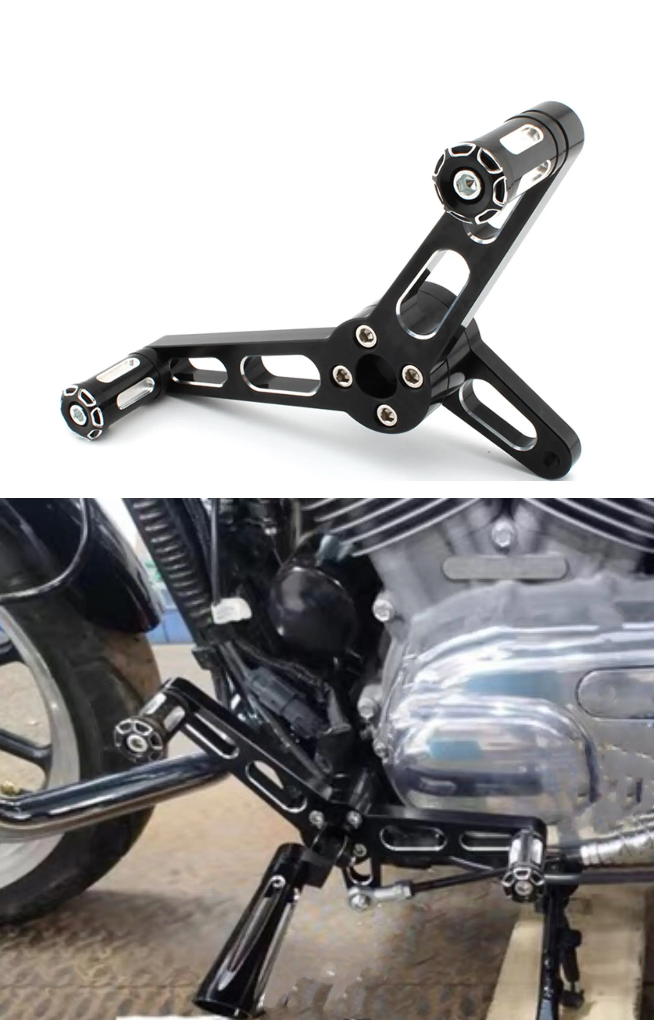 Motorcycle-CNC-Front-Control-Heel-Toe-Shifter-Pegs-Shift-Lever-Footpegs ...