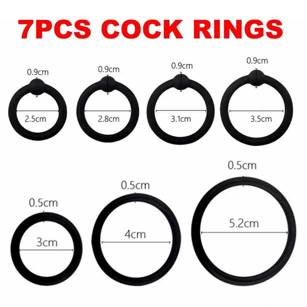 3-4-pcs-Penis-Rings-Cock-Rings-Sleeve-Delay-Ejaculation-Silicone-Beaded ...