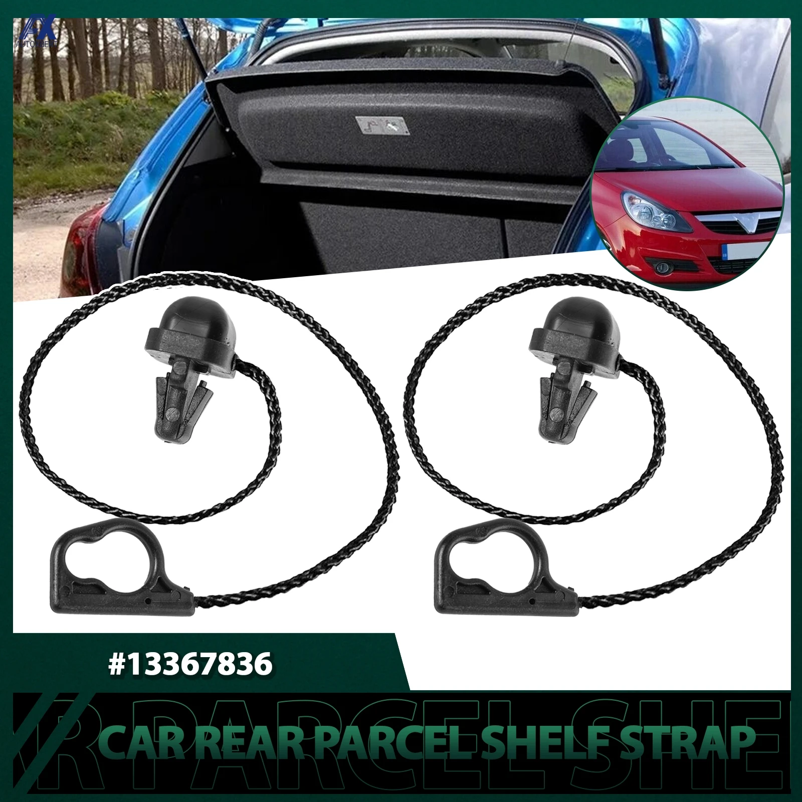 2Pcs-Car-Rear-Boot-Trunk-Parcel-Shelf-Cord-String-Strap-Rope-for ...