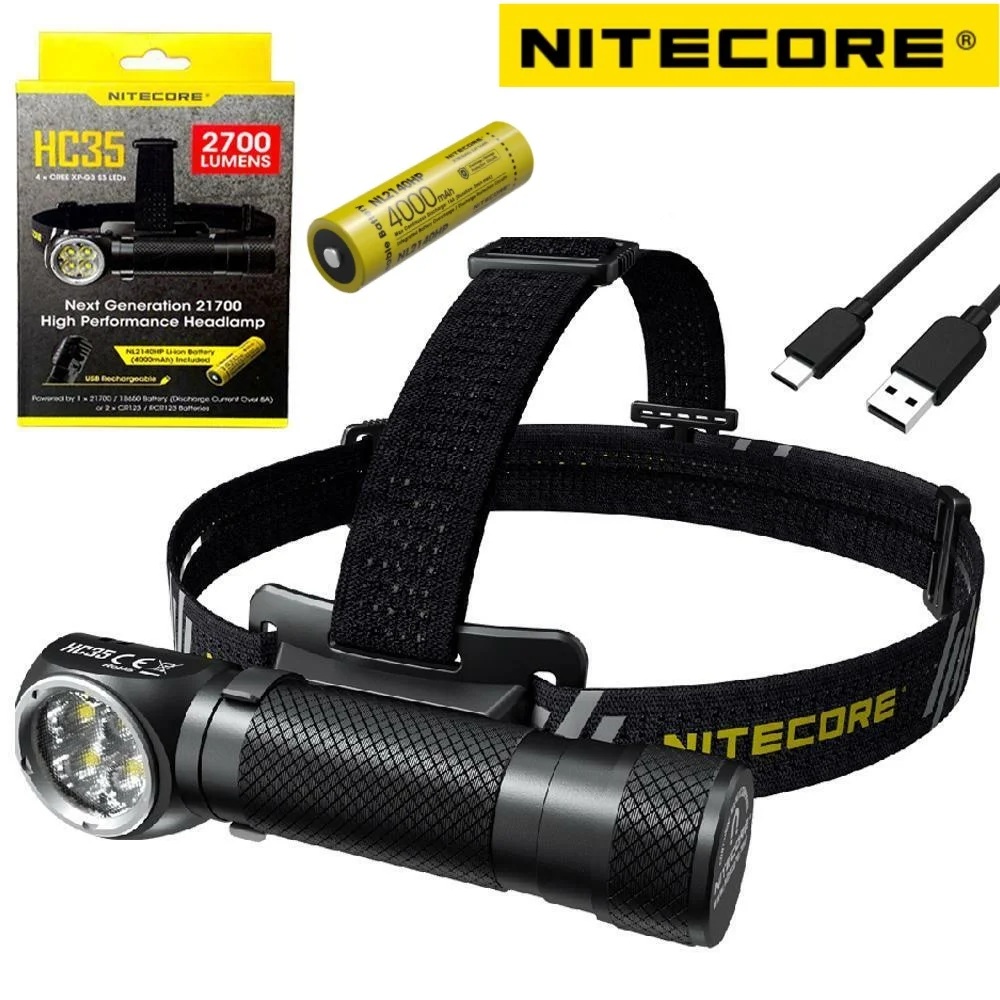 NITECORE HC35 Rechargeable Headlamp 2700 Lumens High Performance L ...