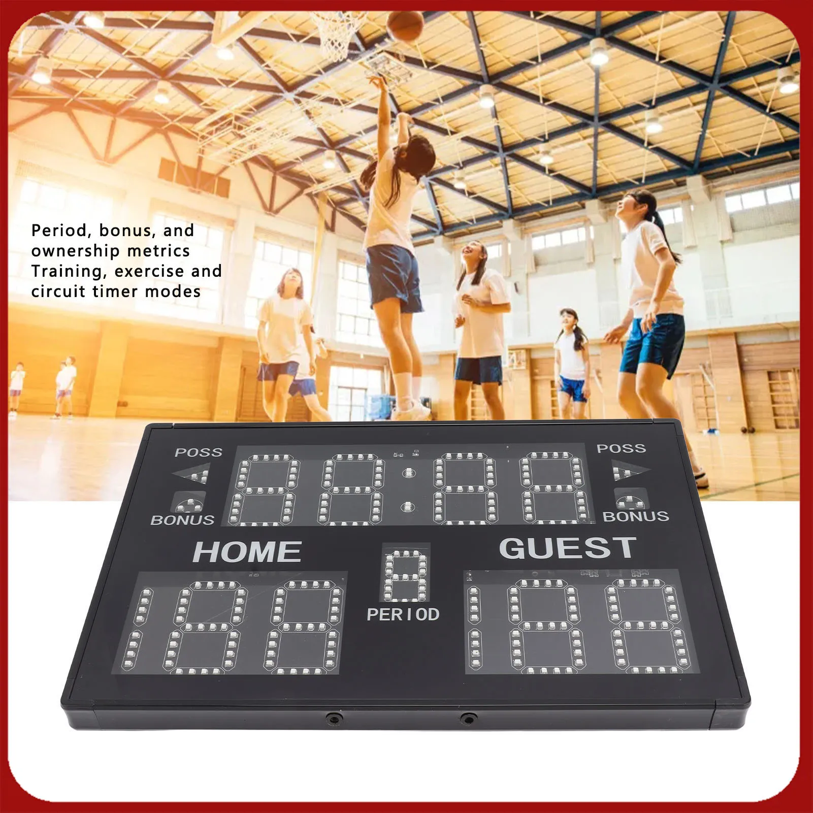 Indoor Tabletop Electronic Scoreboard Multisport 11 Digit LED for Match ...
