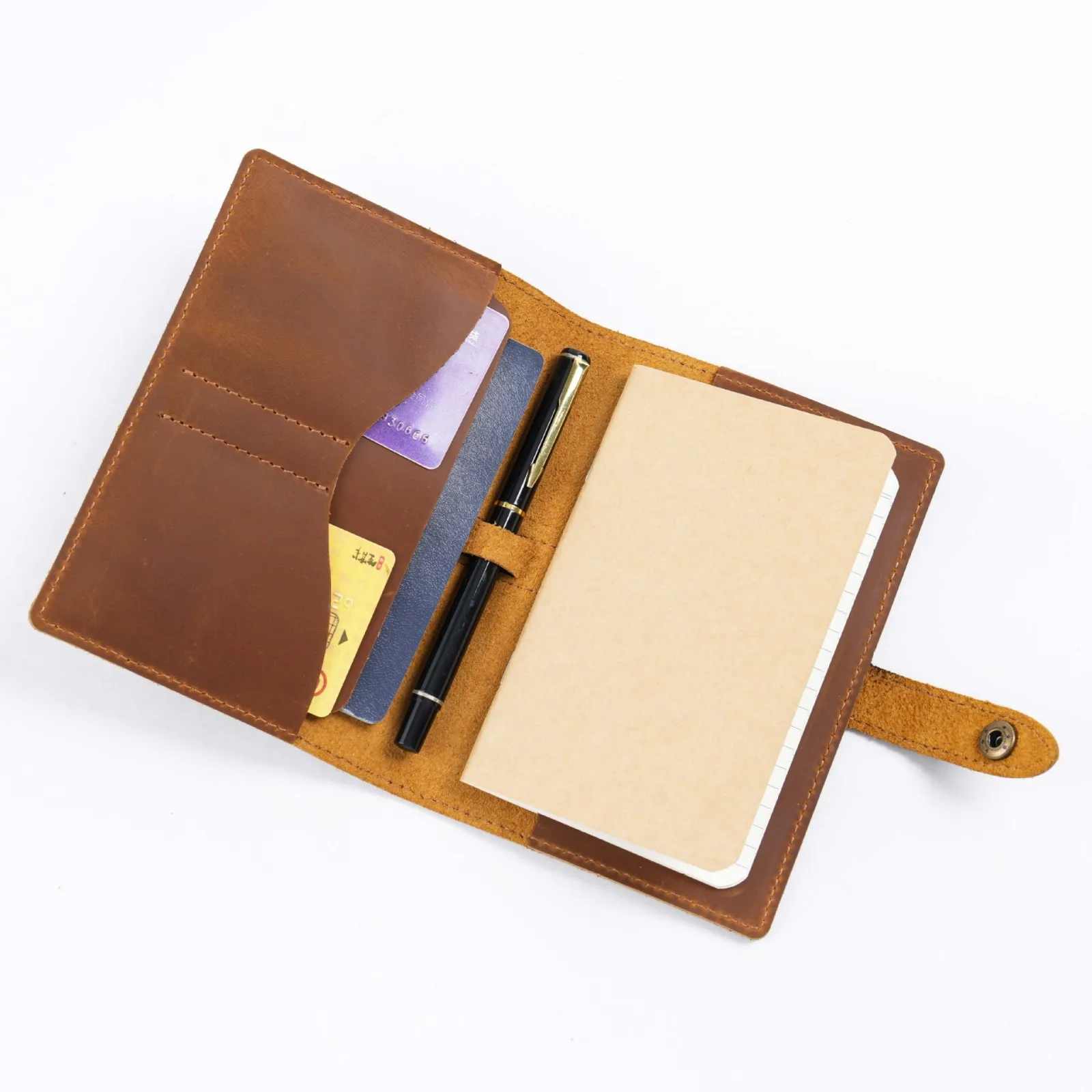 Leather Journal Cover for Field Notes Handmade Refillable Travel ...