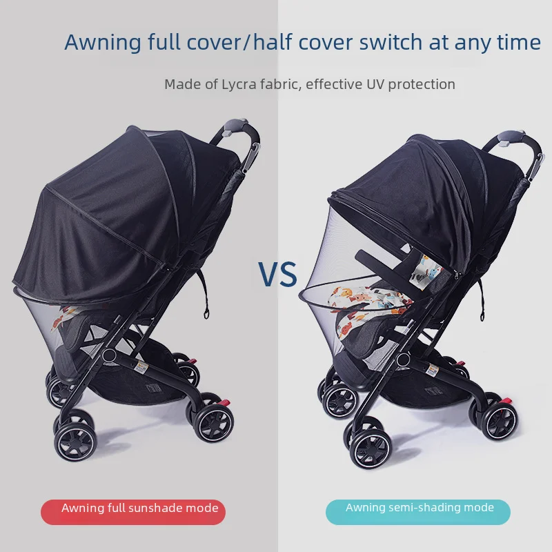 Universal-Full-cover-Baby-Stroller-Sunshade-Mosquito-Net-Zip-up-Uv ...