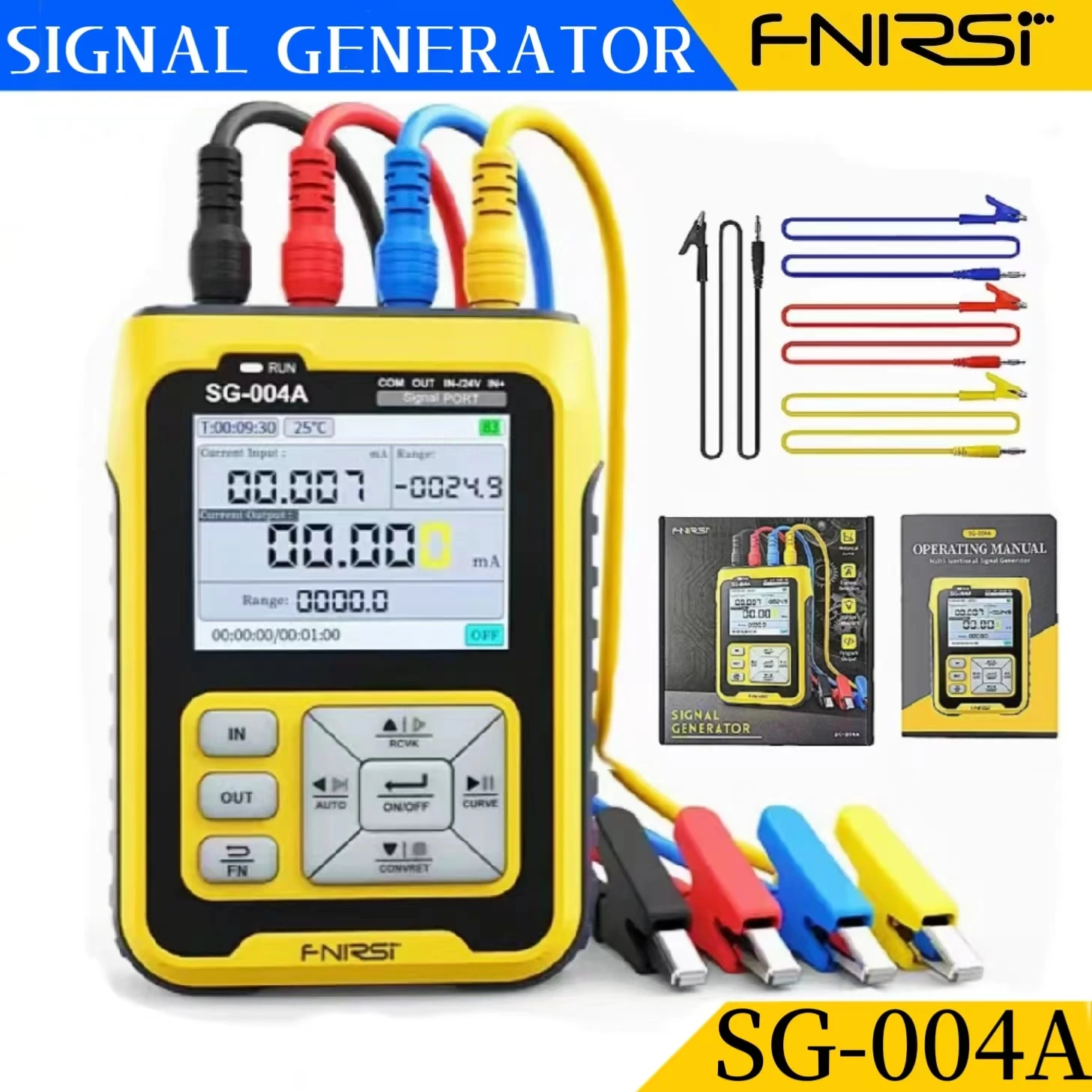 FNIRSI SG-004A Multifunction Signal Generator 2.4'' TFT LCD PT100 Thermocouple Resistance ...
