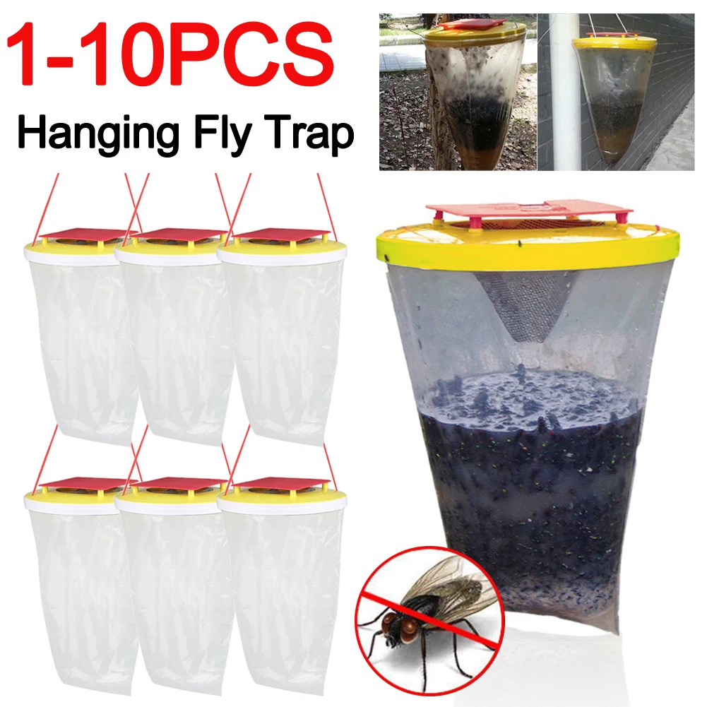 1-10pcs-Hanging-Fly-Catcher-Trap-Insect-Bug-Killer-Flies-Catching-Bag ...