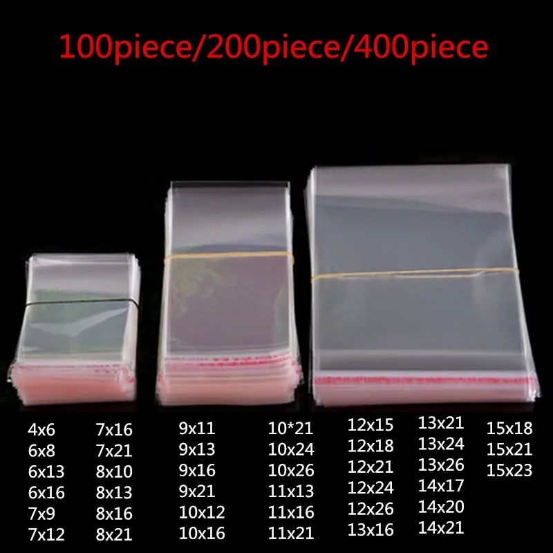 Petits-sacs-en-plastique-OPP-auto-adh-sifs-transparents-emballage ...