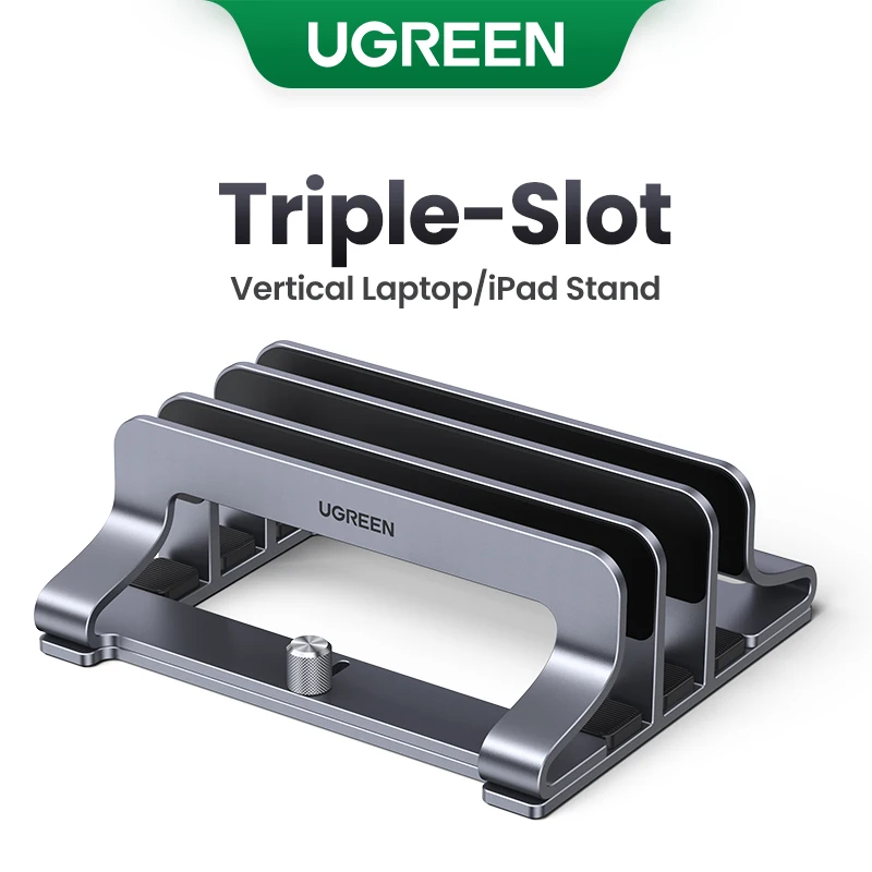 UGREEN-Vertical-Laptop-Stand-For-MacBook-Air-Pro-Triple-Slots-Aluminum ...