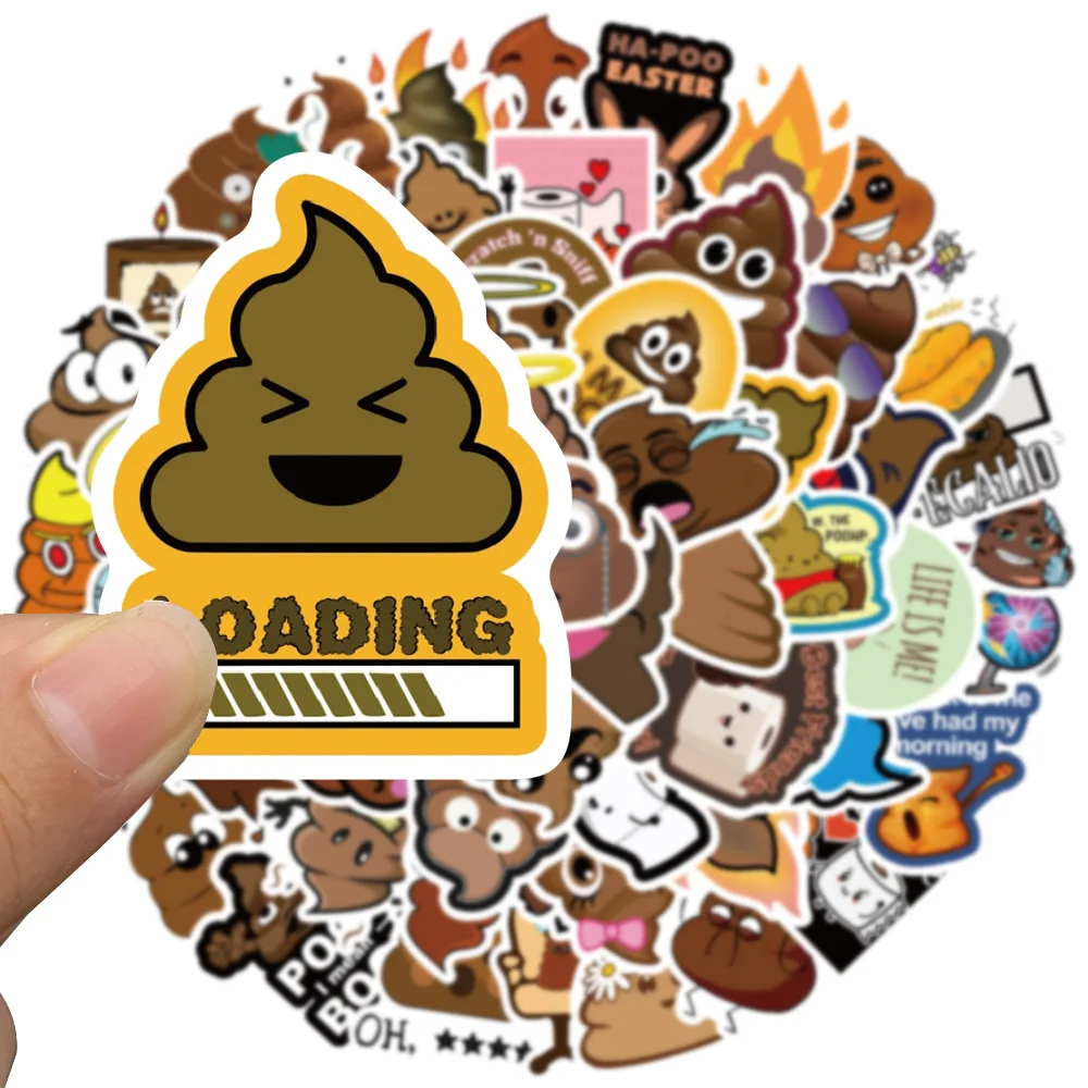 10-60PCS-Poop-Spoof-Personality-Decoration-Graffiti-Waterproof-Sticker ...