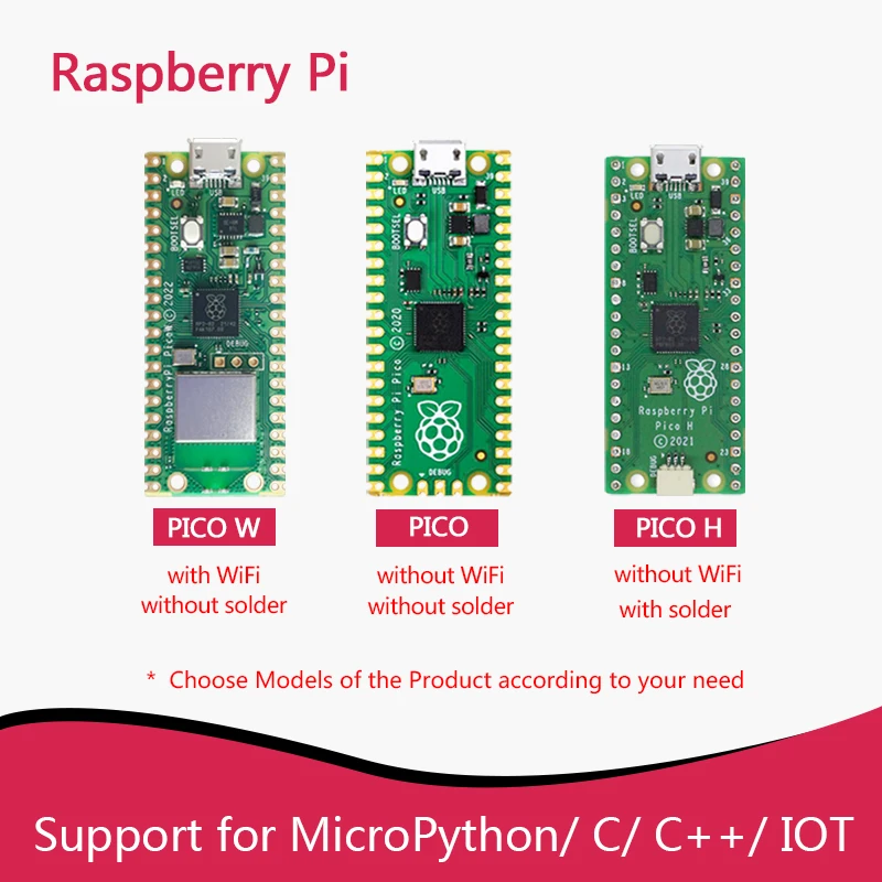 Raspberry Pi Pico W avec carte de développement WiFi sans fil, Pico ou ...