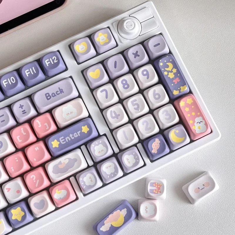 MiFuny-Moonlight-Rabbit-Theme-Keycap-Set-PBT-Keyboard-Cap-MOA-SOA ...