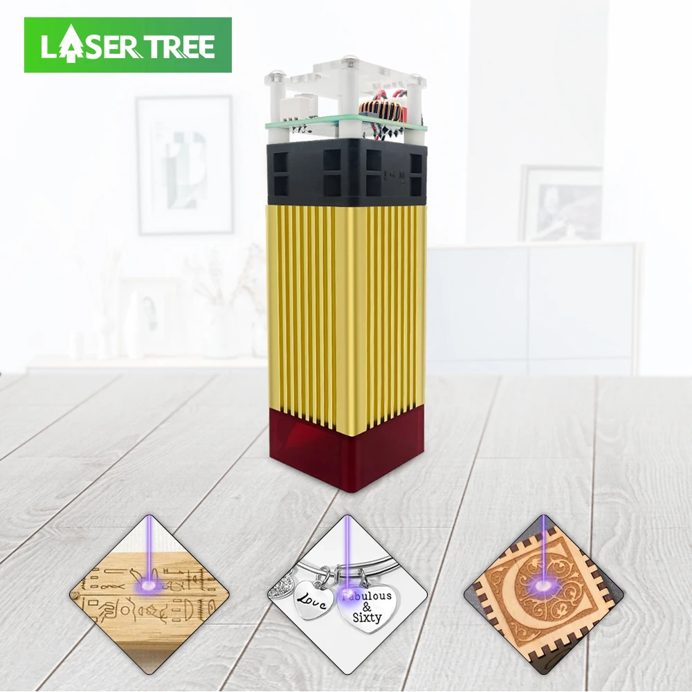 Laser Tree 450nm Laser Engraver Head 40w 80w Ttl Blue Light Module For ...