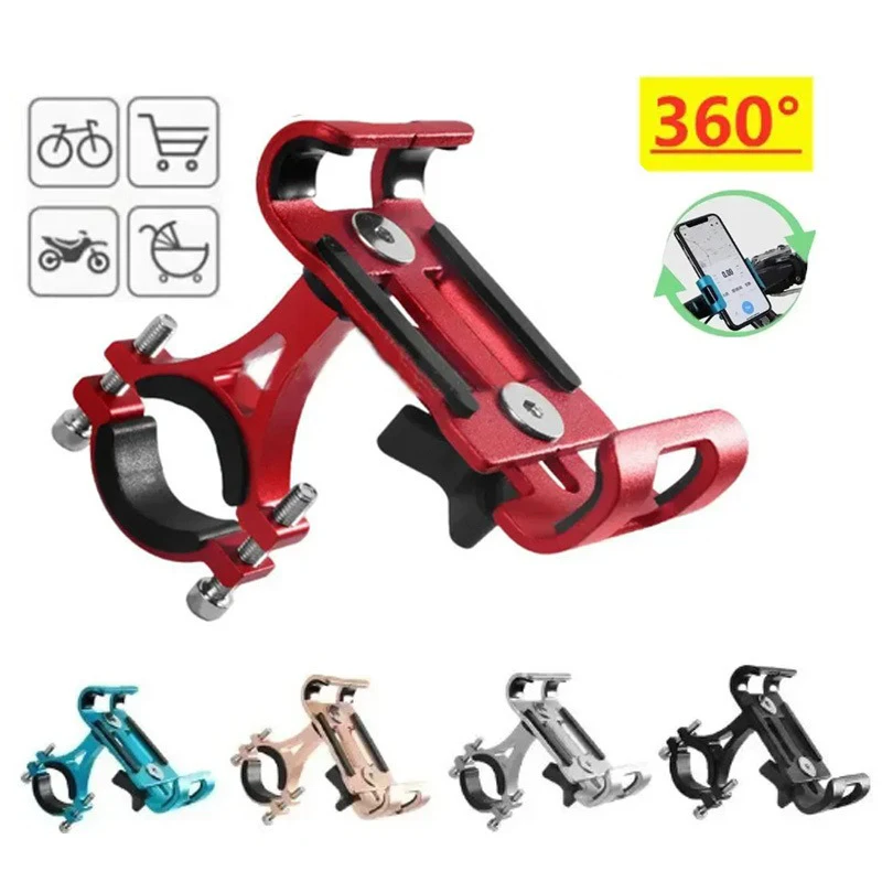 Bicycle-Phone-Holder-360-Rotation-Aluminum-Alloy-MTB-Bike-Phone-GPS ...