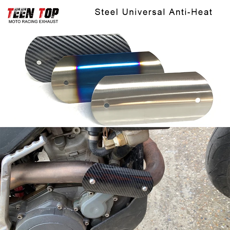 Carbon Fiber Surface Universal Motorcycle Exhaust Muffler Pipe Leg ...