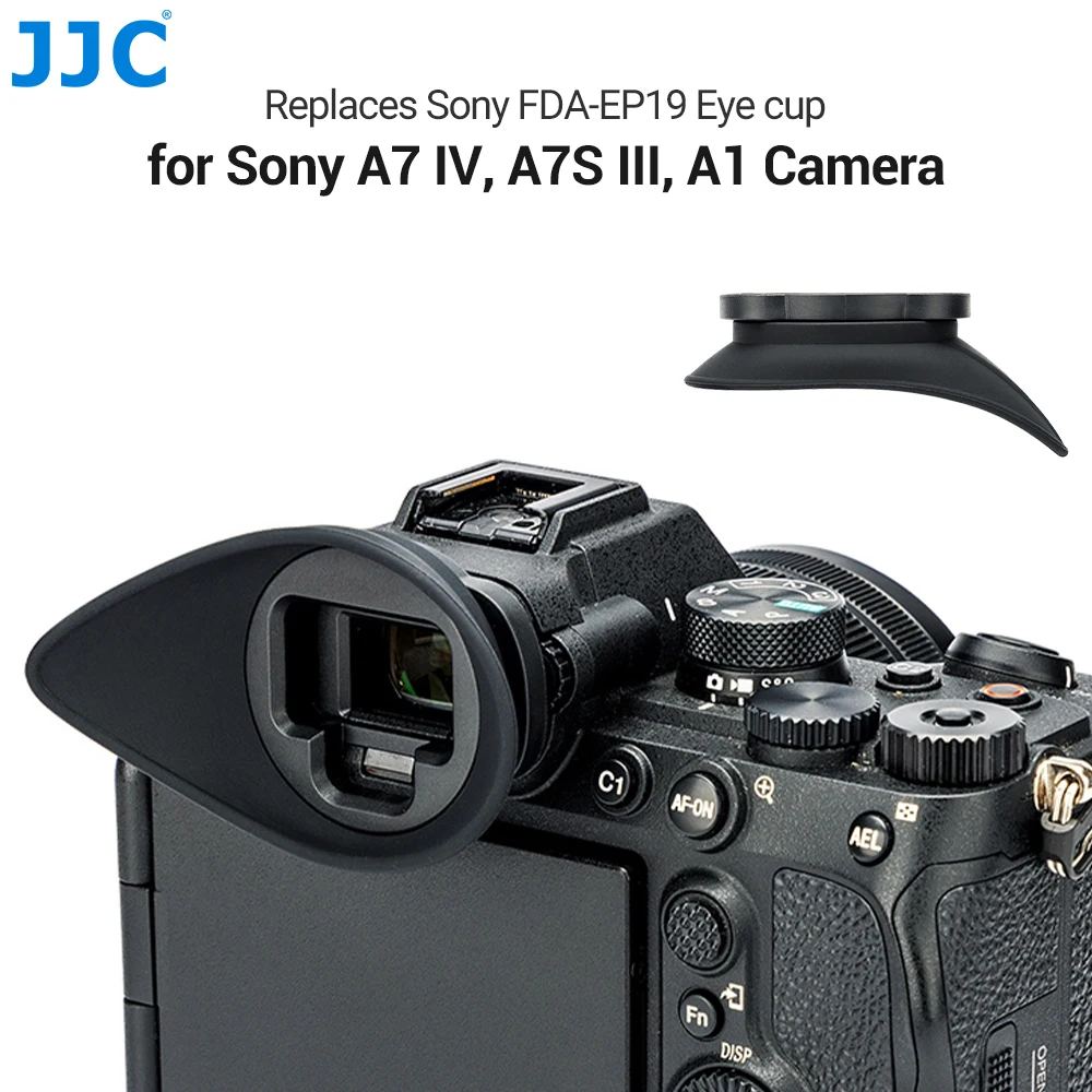 JJC Lengthened A7M4 Eyecup Silicone Eyepiece Eye Cup Compatible with Sony 7R V, A7 IV, A7S III ...