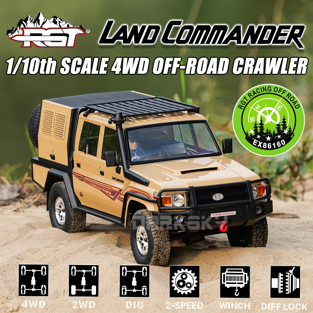RGT EX86160 LAND COMMANDER LC79 4WD Brushed 1/10 RC Electric Remote ...