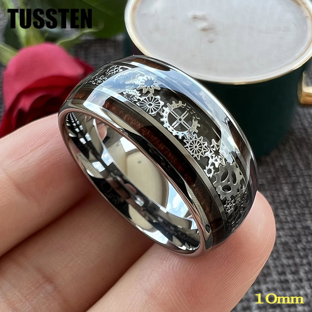 Dropshipping-TUSSTEN-10MM-Men-Women-Gear-Ring-Cool-Tungsten-Wedding ...