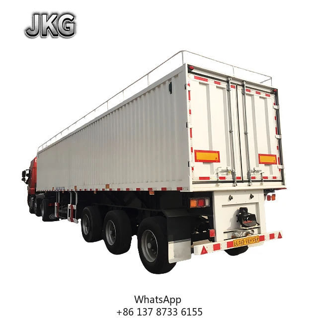 JKGNew 53 Ft Dry Van Enclosed Box Trailer 3 Axles Box Semi Trailers For ...