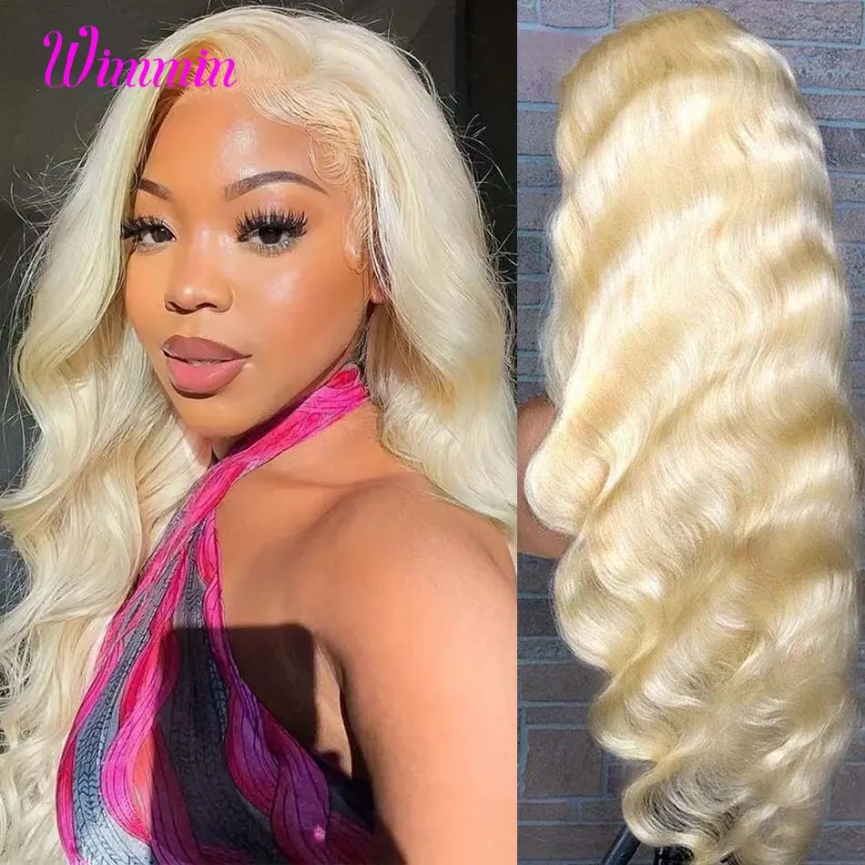 613 Blonde Body Wave Frontal Wigs Human Hair Glueless 13x4 13x6 HD Lace ...