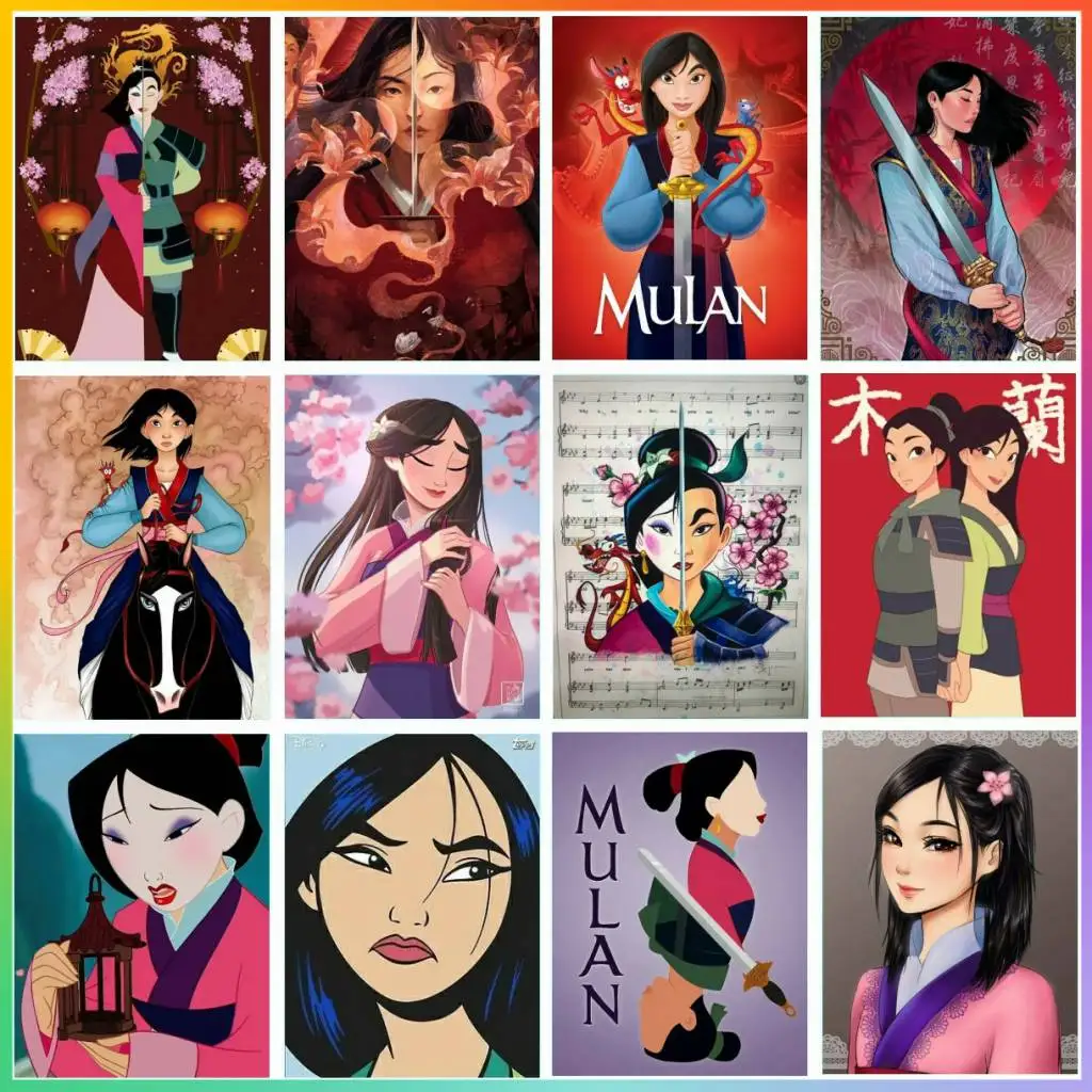Disney-Cartoon-Mulan-and-Princess-Mushu-Stitch-5d-Diamond-Painting-Art ...