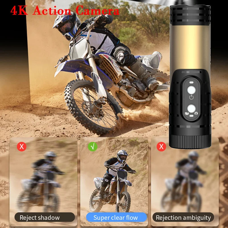 4K Anti-shake Bicycle Camera Action Camera Bike Motorcycle Helmet Cam ...
