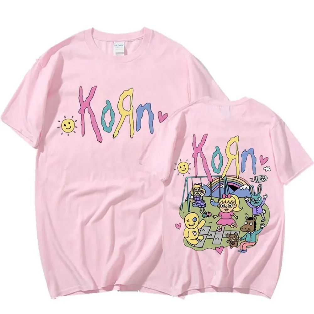 Summer-Cotton-T-Shirt-Korn-Cartoon-Rock-Band-Music-Album-Fashion ...