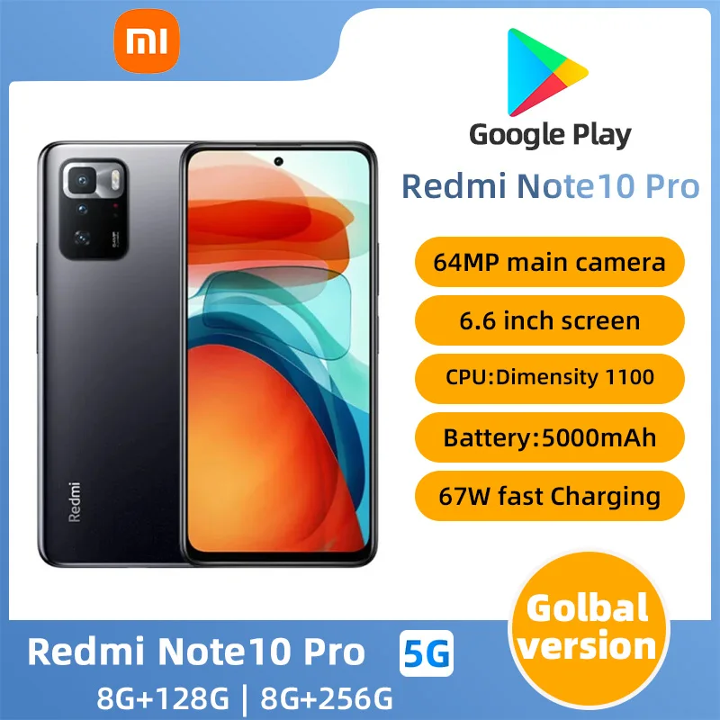 Desbloqueado-Redmi-Note-10-Pro-Smartphone-Android-Original-5G-6-6-8GB ...