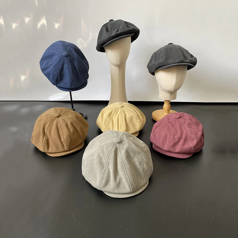 Men-Vintage-Cotton-Bakerboy-Caps-Newsboy-Hat-Spring-and-Autumn-Women ...