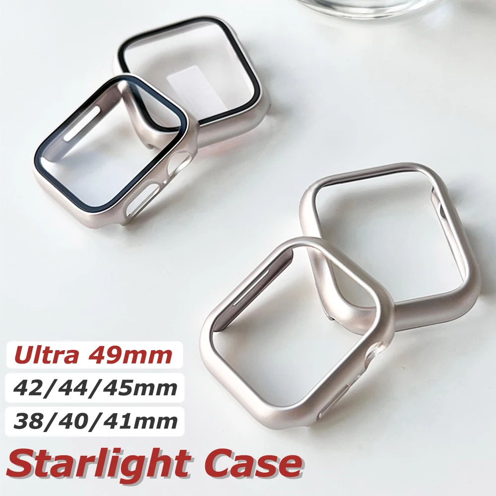Apple Watch Series 8 45mm Bumper Case Starlight - Bumper Hard Case ...
