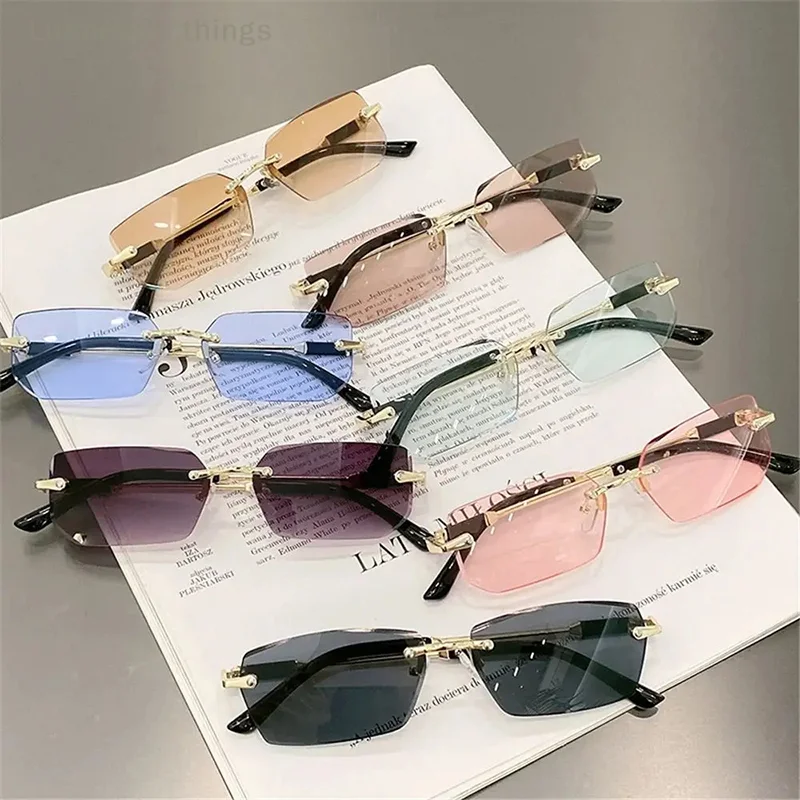 High-Quality-Rectangle-Sunglasses-Women-Metal-Frame-Glasses-Vintage ...