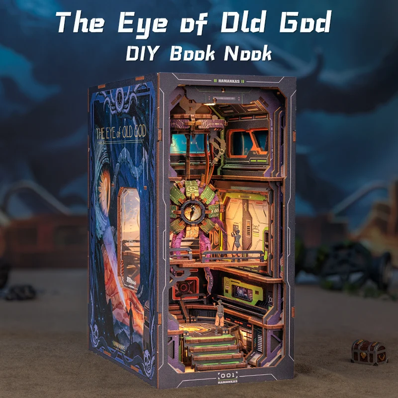 CUTEBEE DIY Book Nook Kit Wooden Dollhouse 3D Puzzle with Light Cthulhu ...