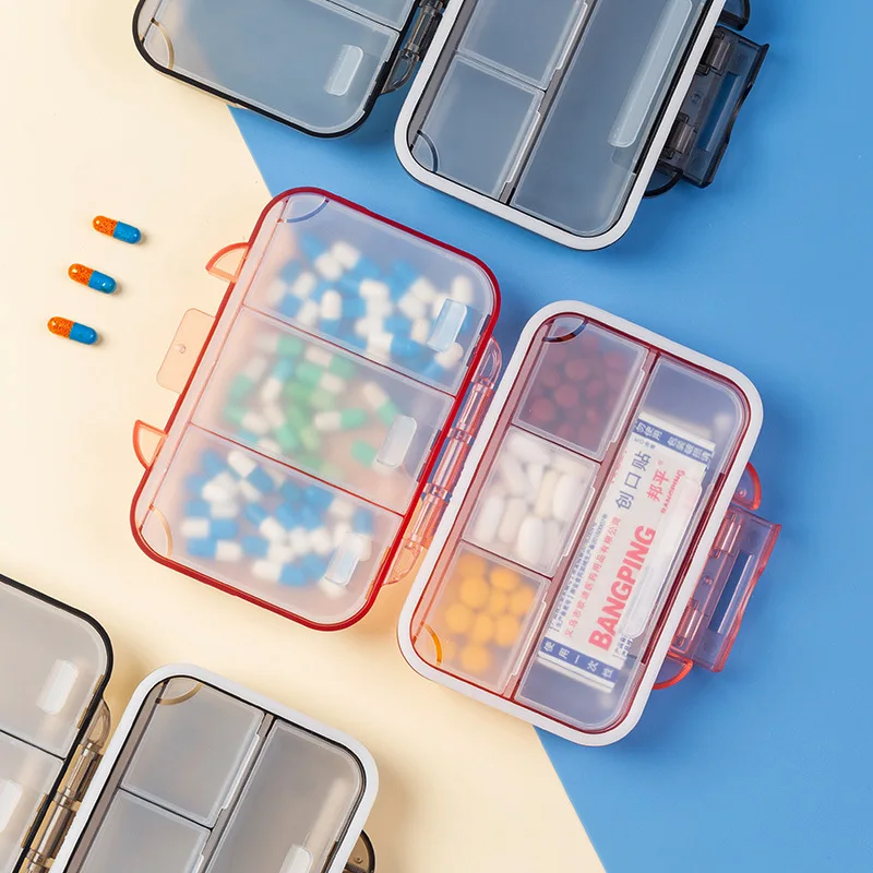 Large Storage Pill Cases 8 Grids Pill Dispenser Sealed Storage Pill Box ...