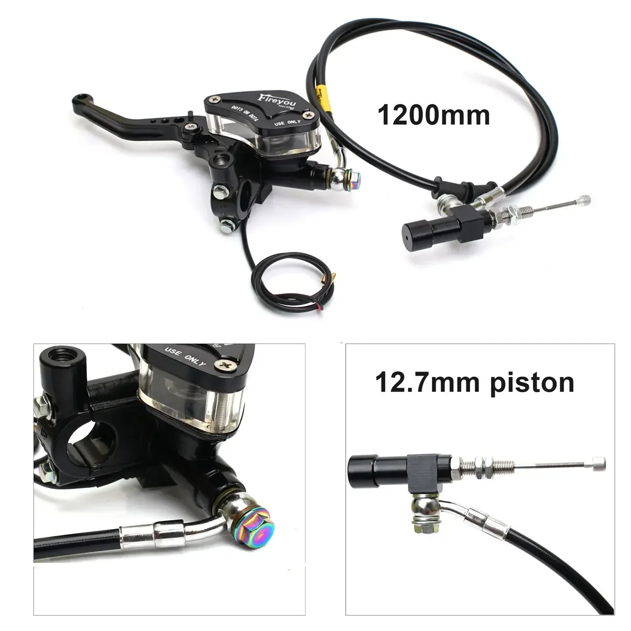 Motorcycle-Hydraulic-Clutch-Kit-Brake-Master-Cylinder-Oil-Hose-Brake ...