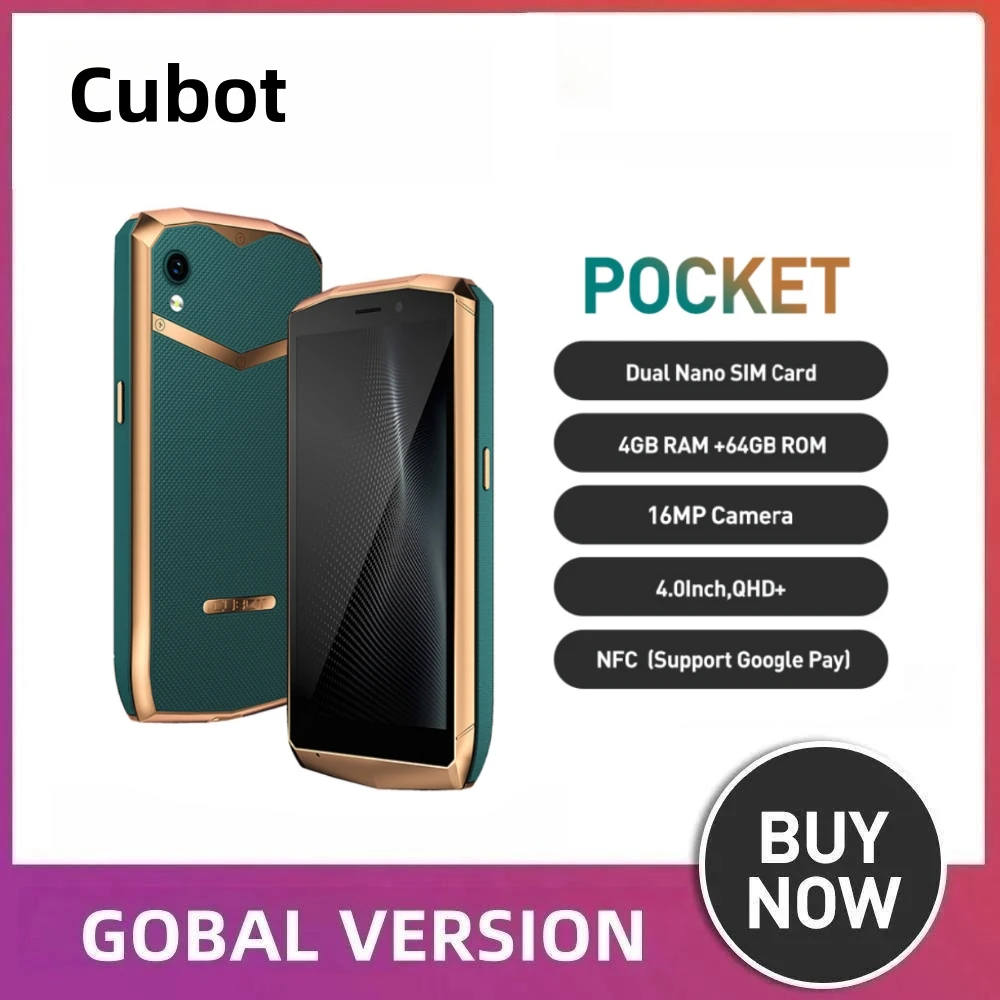 Cubot-Pocket-Smartphone-Android-11Dual-SIM-4GB-64GB-4-Inch-Small-Screen-Cellphone-16MP-Camera ...