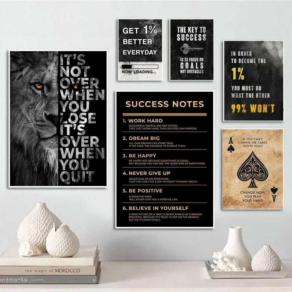 Nordic-Motivational-Text-Art-Posters-and-Prints-Letters-Canvas-Painting ...