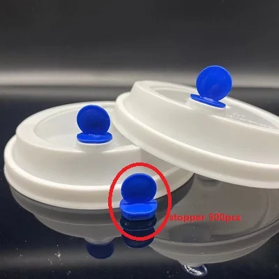 500pcs High Quality Creative Disposable Coffee Milk Tea Cup Lid Stopper ...