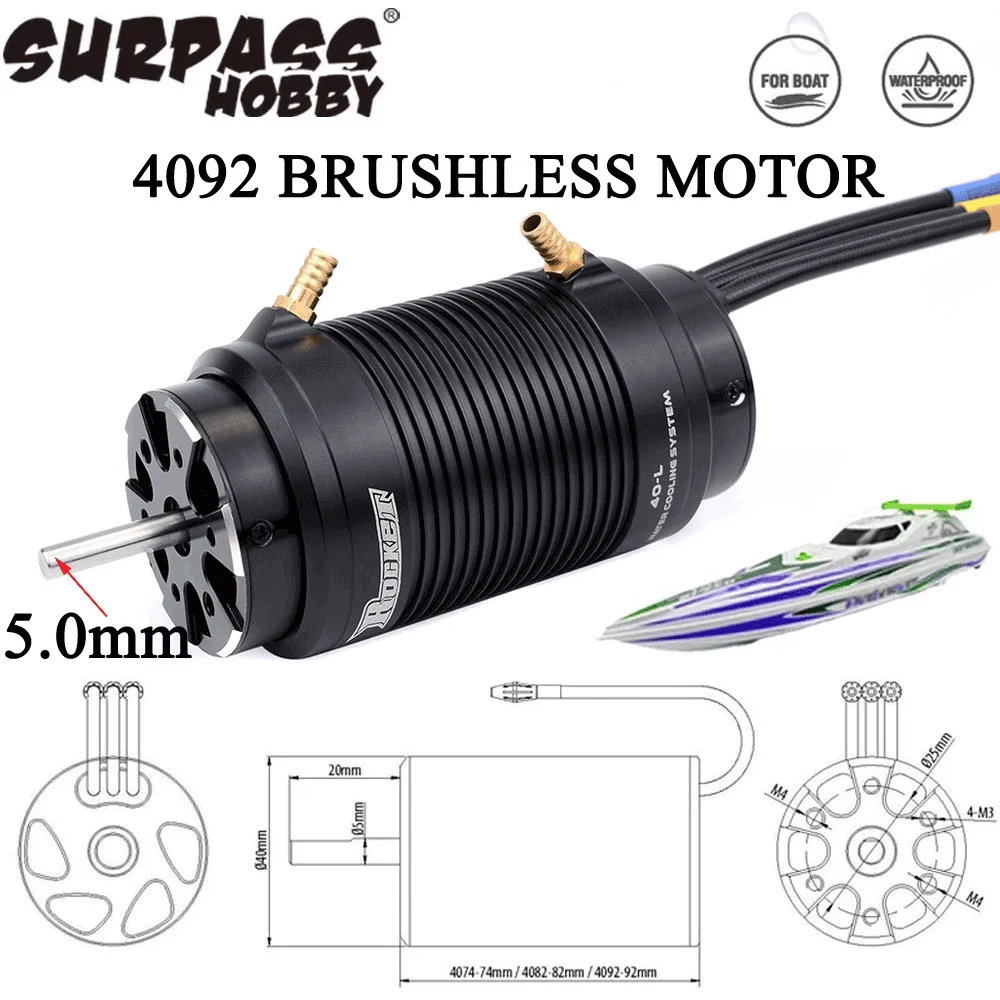 SURPASS-HOBBY-Rocket-RC-4092-1520KV-1250KV-Brushless-Motor-Water ...