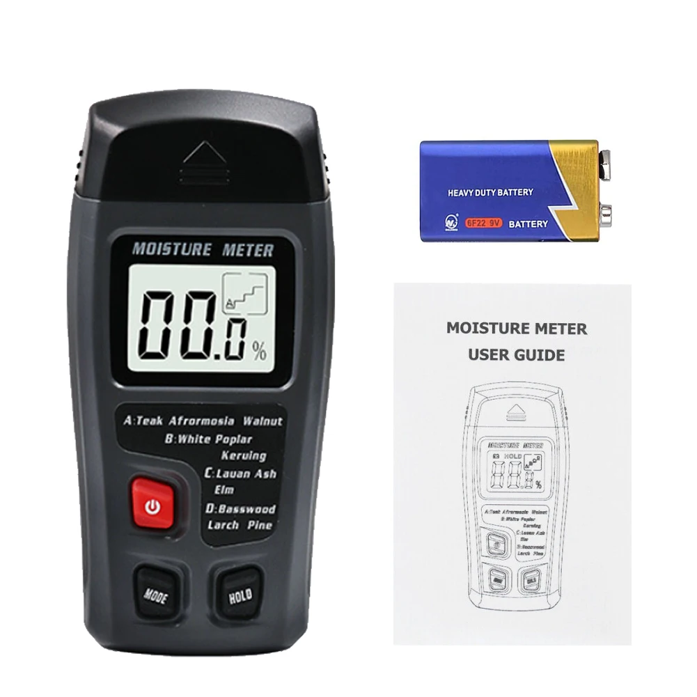 4in1 Portable Digital Wood Moisture Meter Timber Damp Detector ...