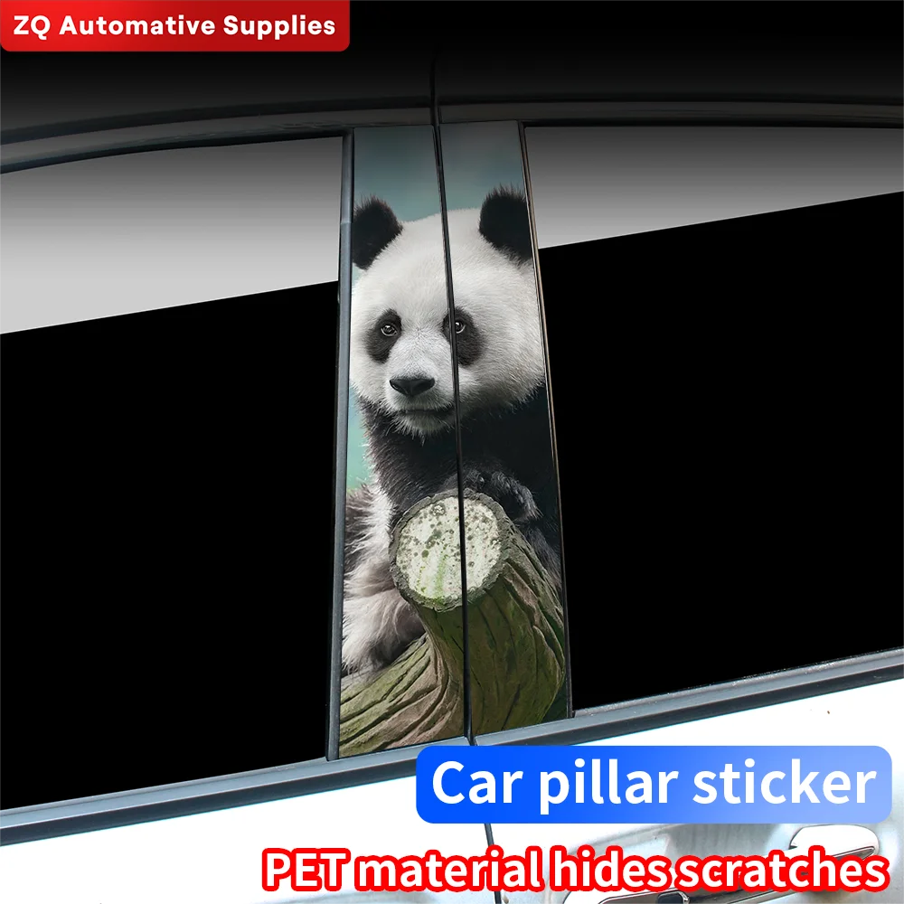 Panda-Car-Stickers-Car-B-pillar-Vinyl-Decals-Waterproof-Auto-Center ...