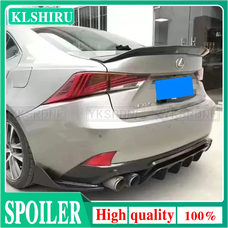 Black-Carbon-Fiber-Car-Rear-Trunk-Spoiler-Lip-For-LEXUS-IS200-IS250 ...