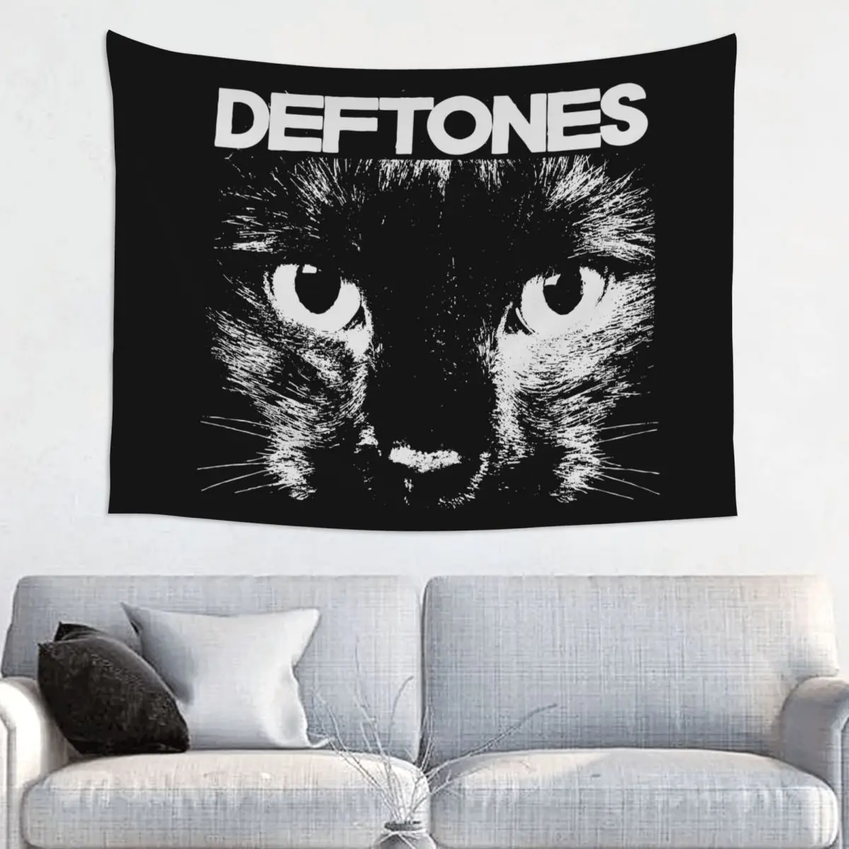 Deftones-Cat-Tapestry-Wall-Hanging-Polyester-Wall-Tapestry-Punk-Hip-Hop ...