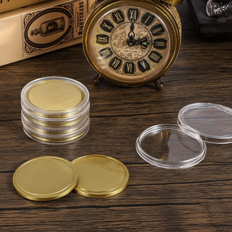 10PCS Laser Engraving Blanks Brass Coin Blanks Metal Engraving Blank ...