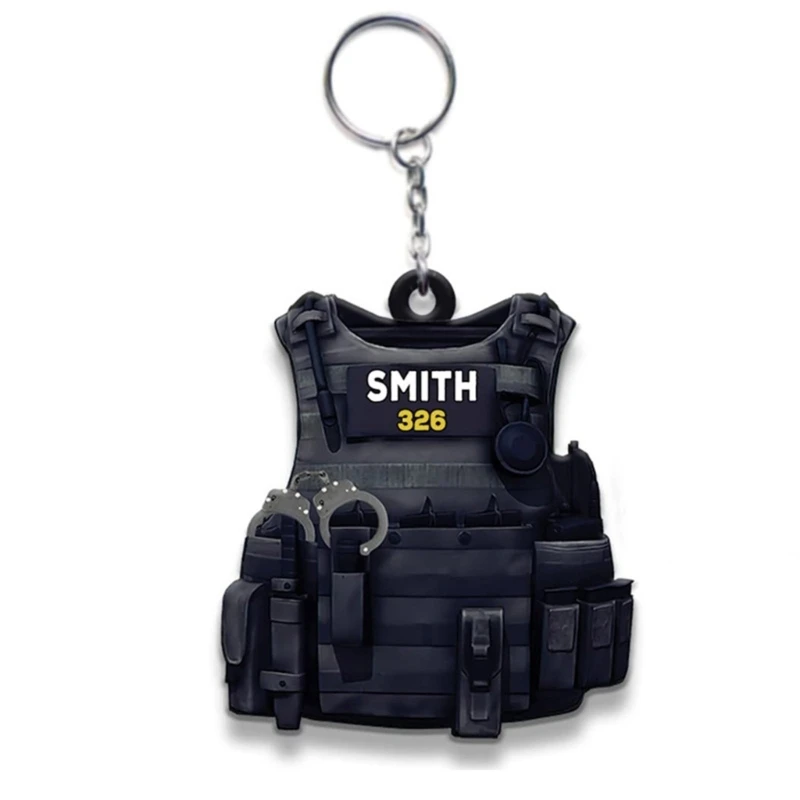 Creative-Key-Chain-Cartoon-Police-Uniform-Pendant-KeyRing-Backpack ...