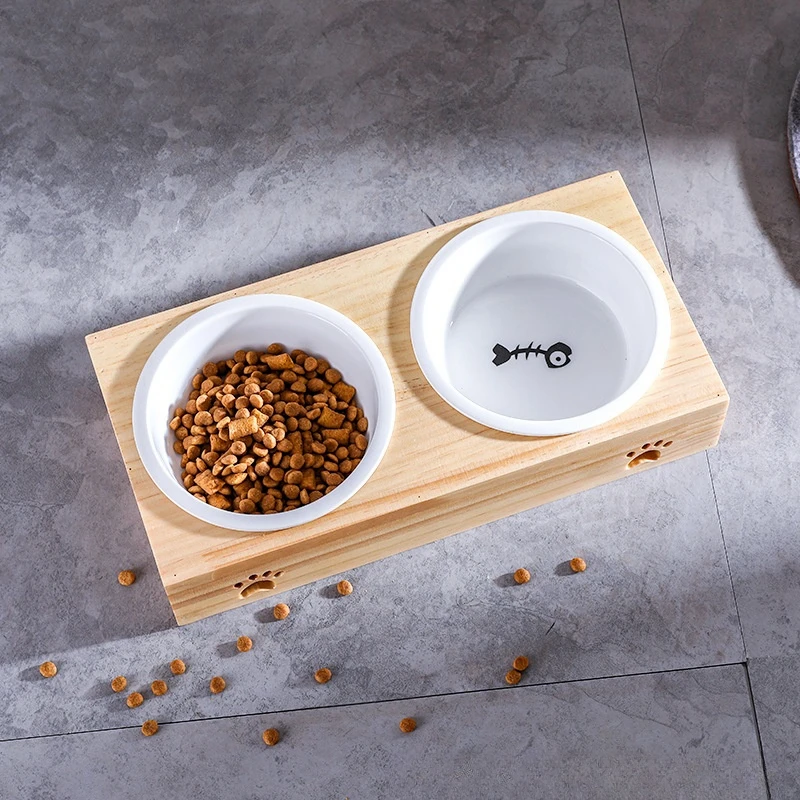 Bamboo-Pet-Bowl-Ceramic-Cat-Bowl-Ceramic-Small-Dog-Food-Bowl-Pet-Dining ...