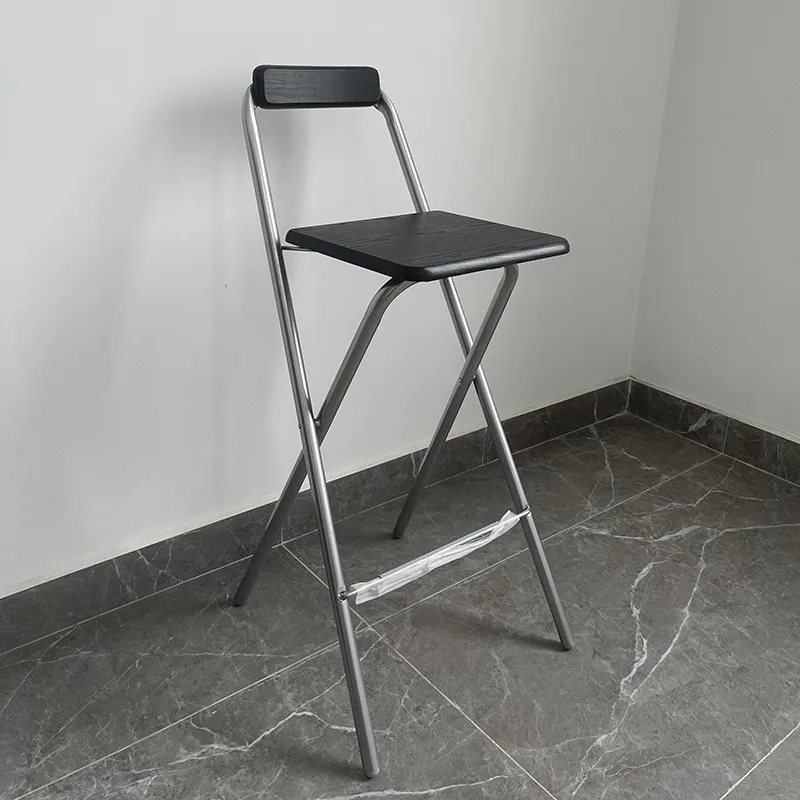 75cm-High-Simple-Bar-Stool-Folding-High-Stool-Front-Bar-Stool-Fashion ...