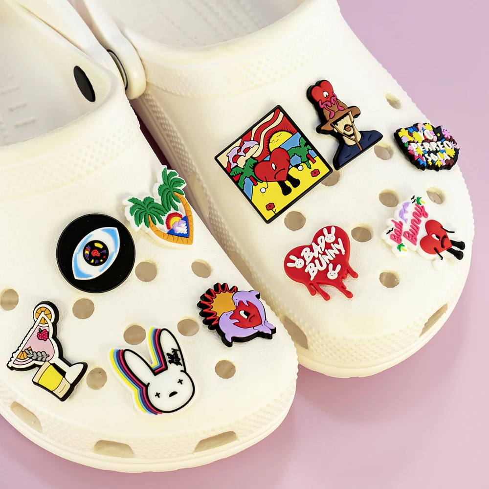 Crocs Jibbitz Bad Bunny Crocs Retail Bad Bunny Croc Pins SHOES CHARMS ...